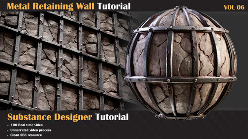 Substance Designer VOL 06 _ Metal Retaining Wall Tutorial | 3DRedbox