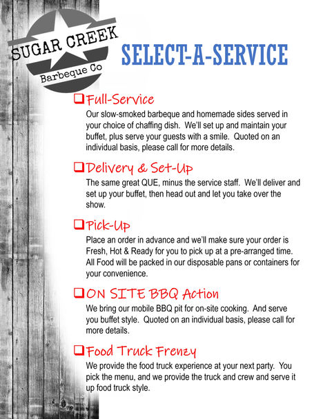 Catering-bulk Sales | Sugar Creek Barbeque Co | Nashville