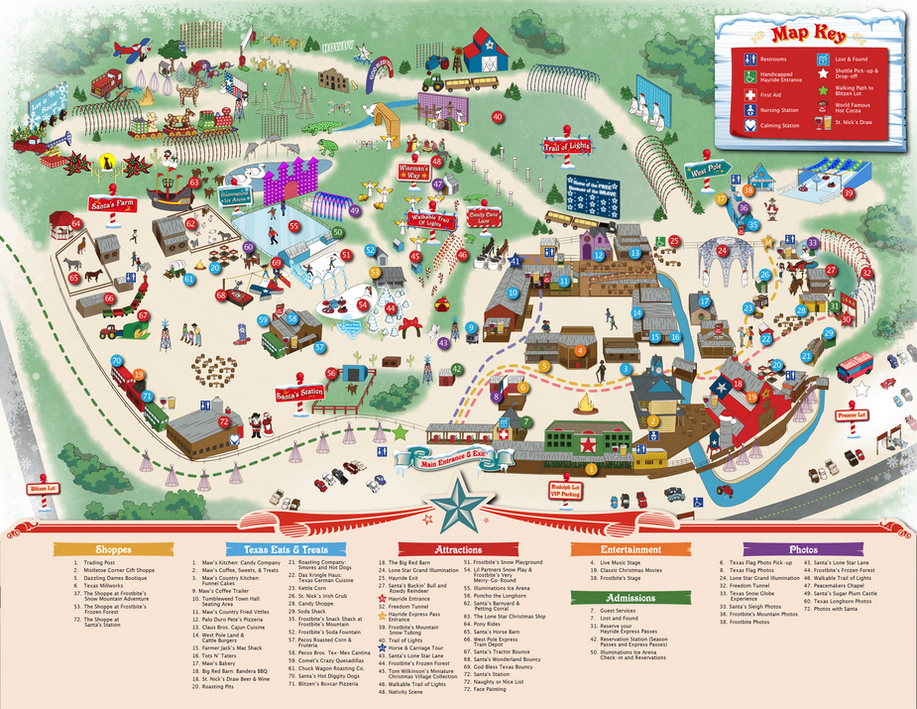 Santa's Wonderland - College Station, TX | Park Map