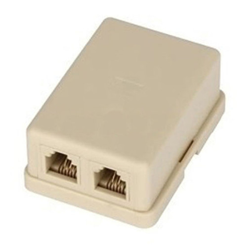 Roseta telefónica con 2 jack RJ11 de 4 contactos | EleyEle del Sureste
