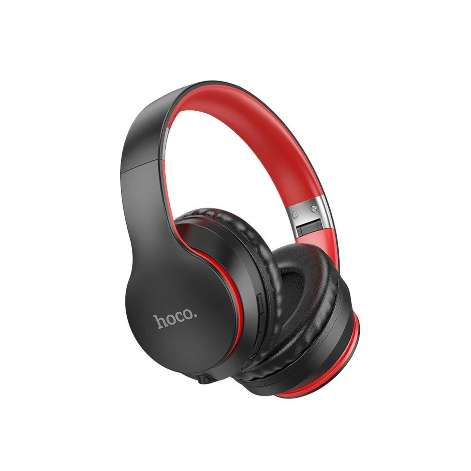 Hoco ESD16 ANC Wireless Headphones-Black/Red | Gadget Experts