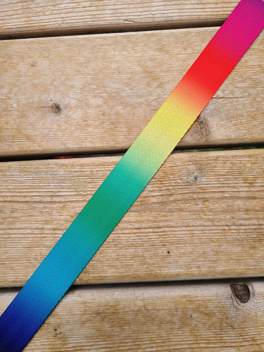 1in Rainbow webbing | Renmae Designs
