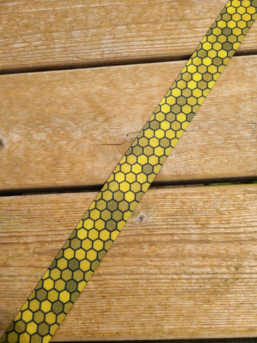 1in Yellow Honeycomb Bee webbing | Renmae Designs