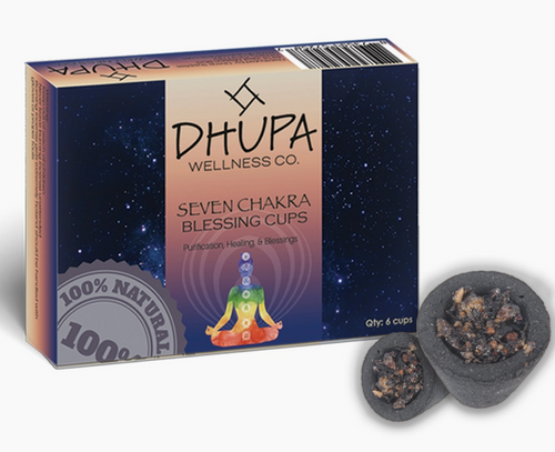Seven Chakra Natural Loaded Incense Cups Set- Opening and Clearing ...