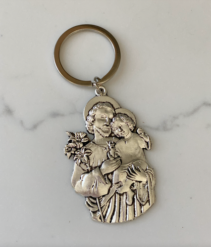 St. Joseph and Baby Jesus -Key Chain- Home & Car Protection ...