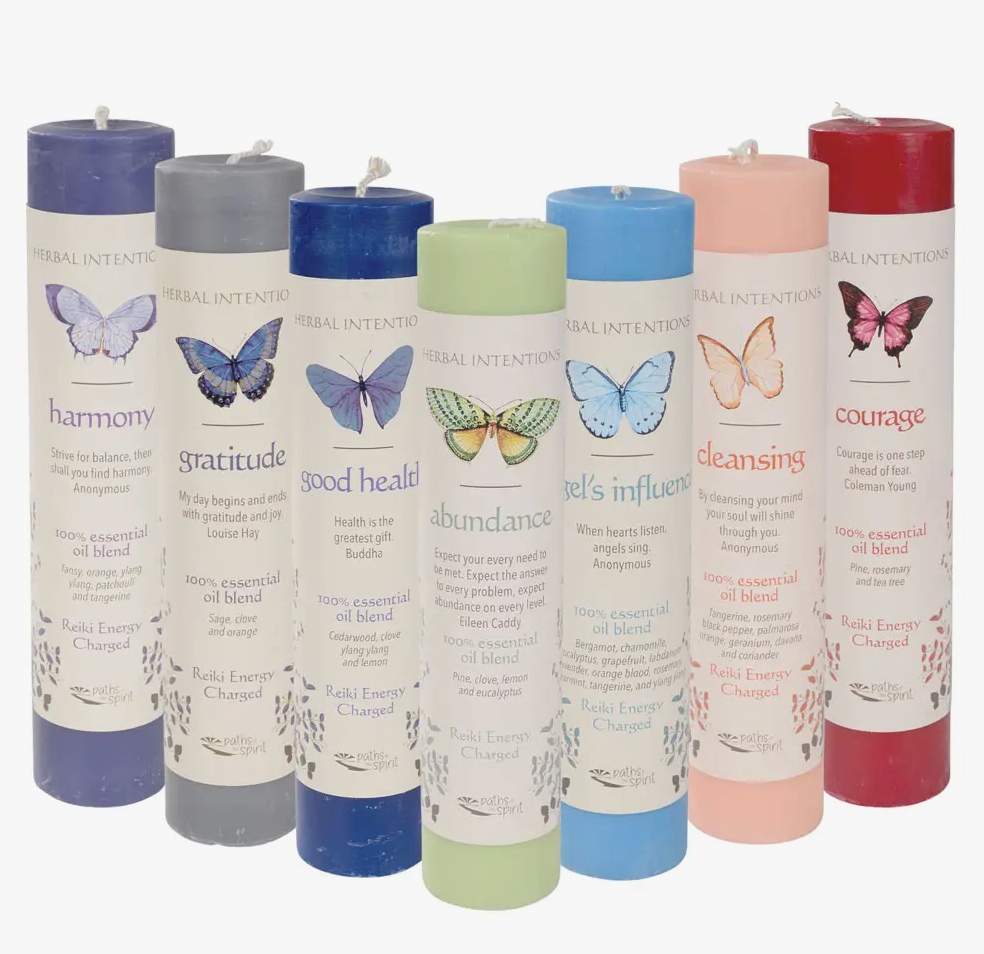 Abundance - Herbal Intentions Reiki Charged Candle | theconjuredsaint