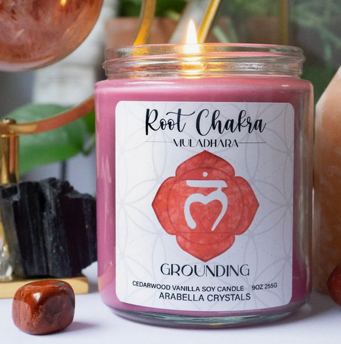 Root Chakra Candle Jar - Grounding | theconjuredsaint
