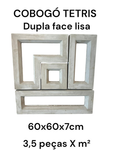 Cobogó Tetris Dupla Face 60x60x7cm UN | ArtefatosGaribaldi