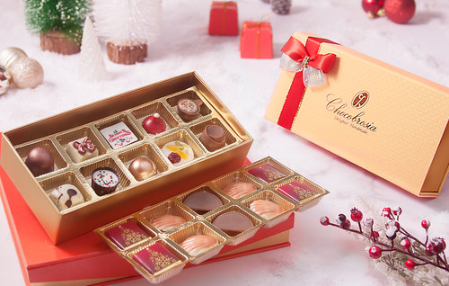 Treasure Christmas Gift Box - 20 Chocolates (Gold) | Chocobrosia