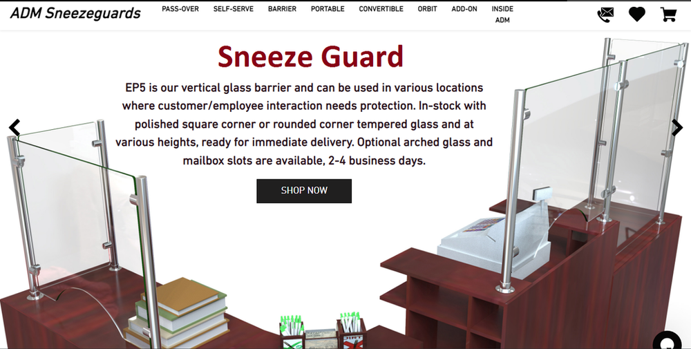 Sneeze Guard: Portable Sneezeguard – ADM Sneezeguards