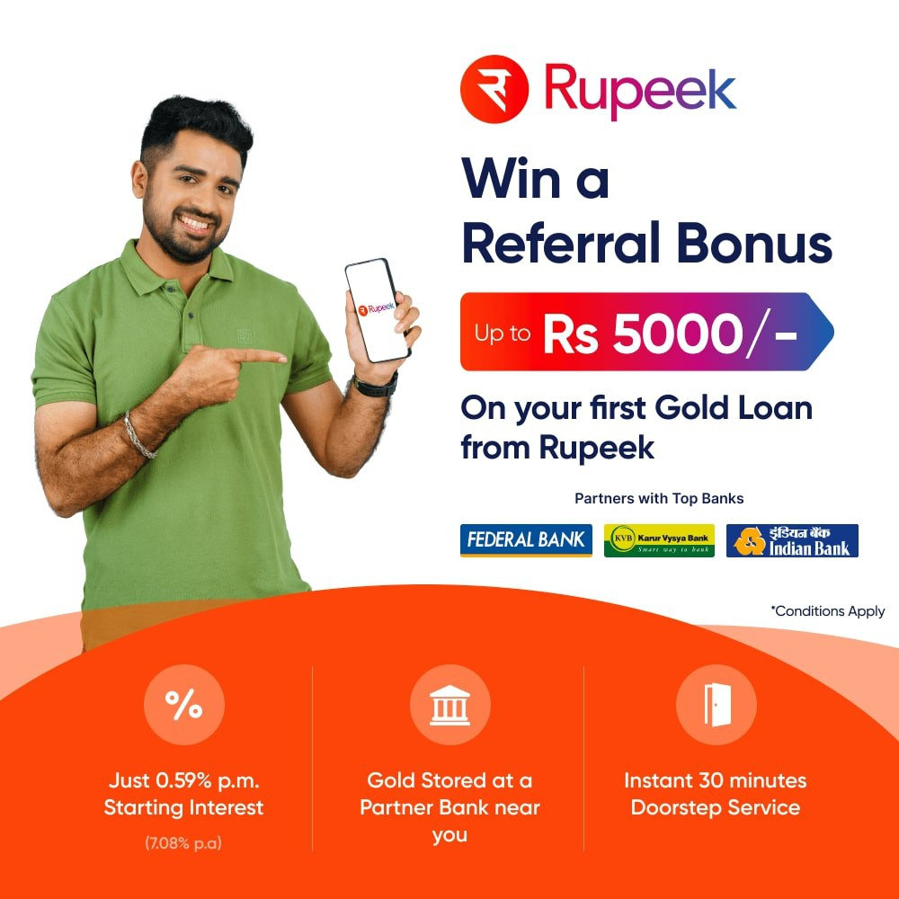 Rupeek Referral Code (HIMAA1B727) - Win Up To Rs. 5000 Reward