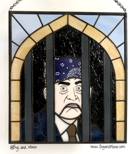 “Prison Mike” Stained Glass Piece | Bug and Moose Co.
