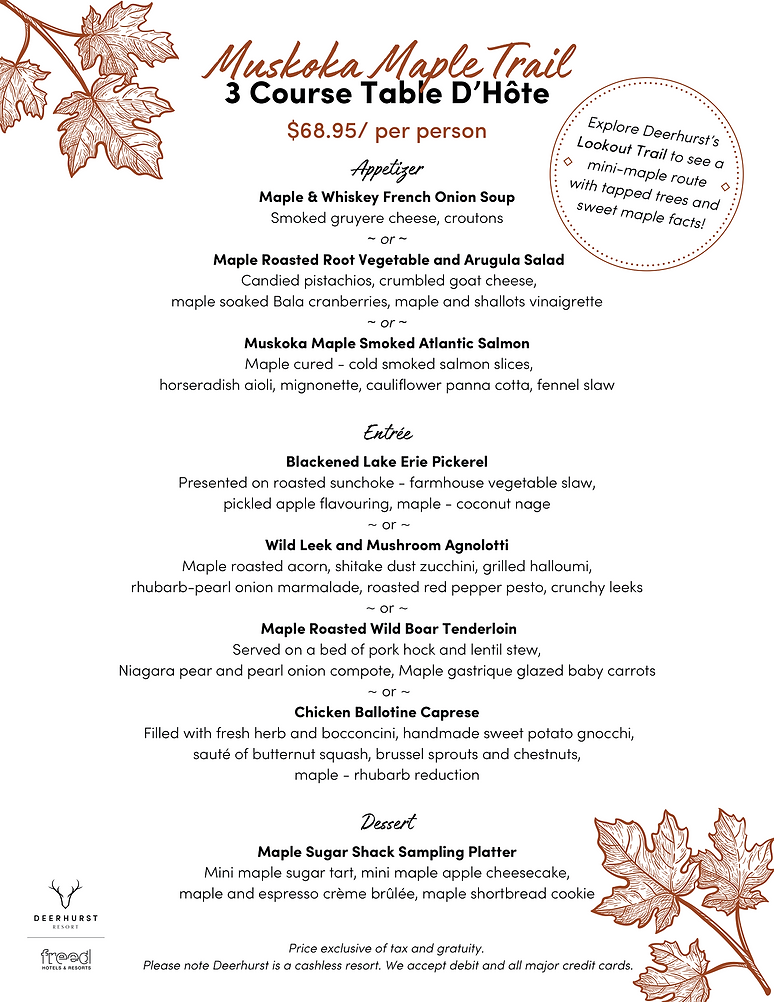 Deerhurst Resort | Muskoka Maple Trail