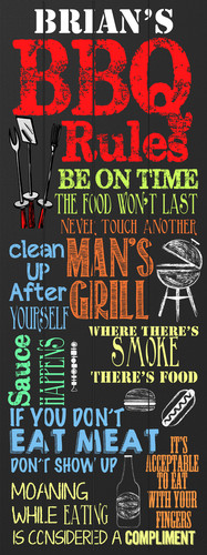 BBQ Rules Sign | customprintablesny