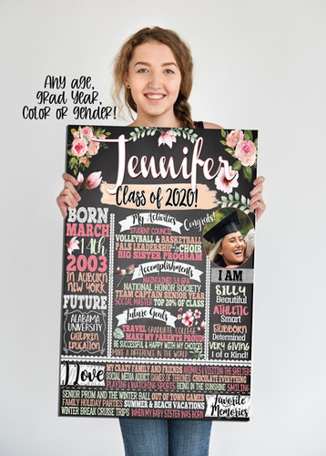 Floral Grad Board | customprintablesny