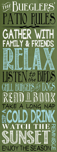 Patio Rules Sign | customprintablesny