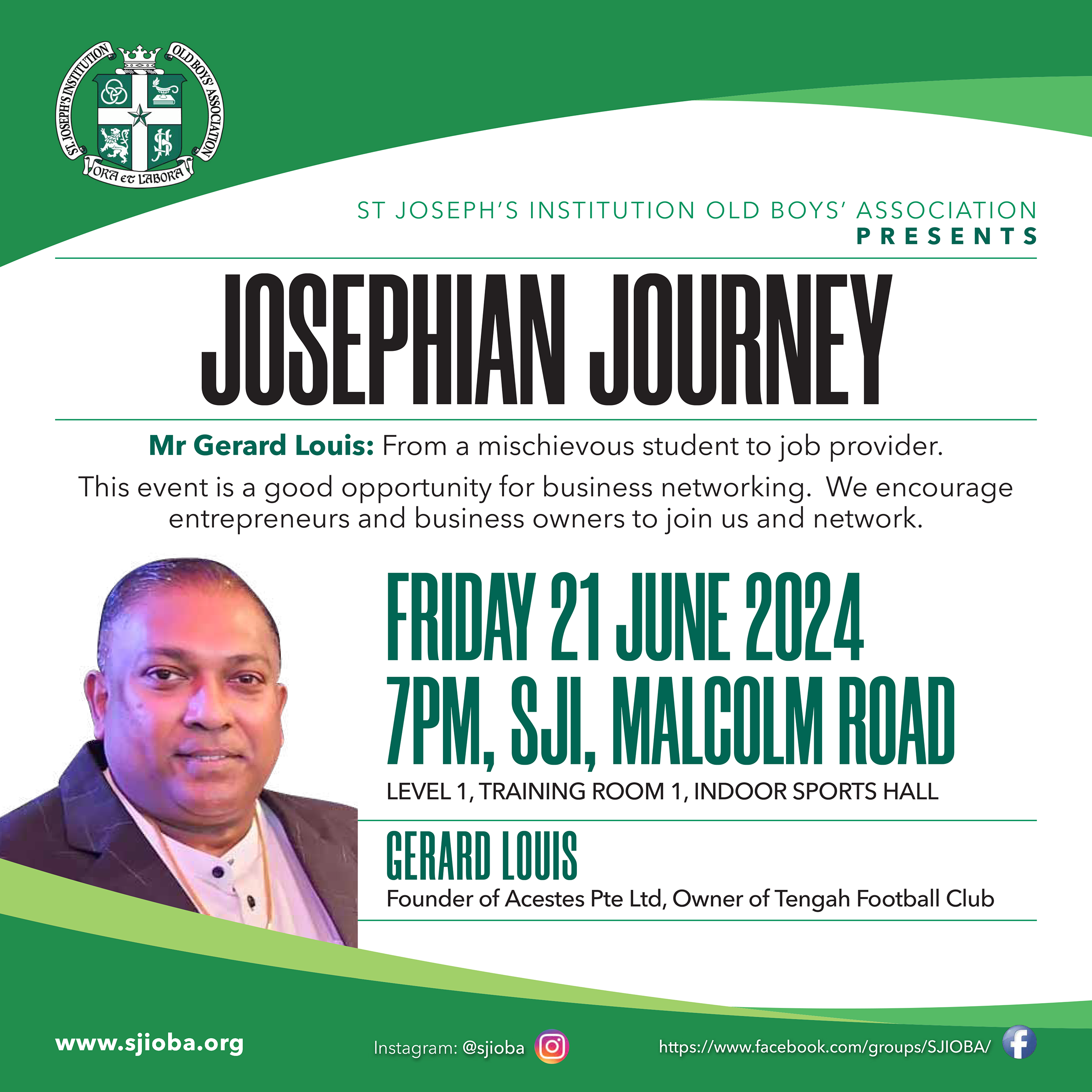 Josephian Journey - Mr Gerard Louis | SJIOBA