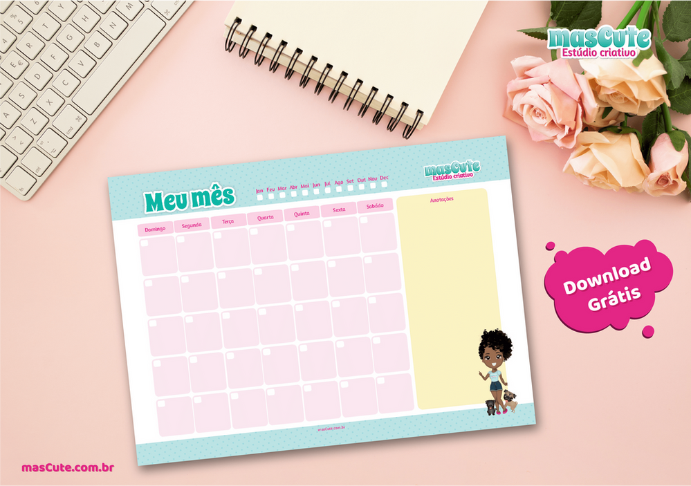 Planner do mês – para Download grátis