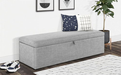 Sorrento Large Blanket Box - Light Grey | Inspirations Living