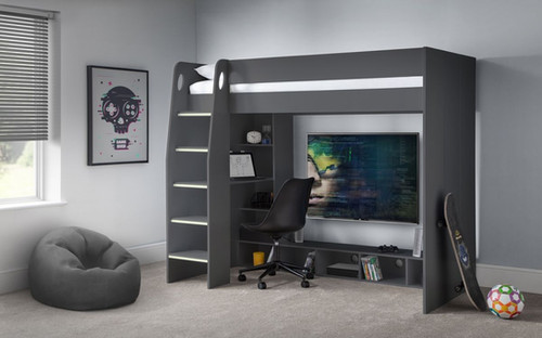 Nebula Anthracite Gaming Bed with Desk | Inspirations Living