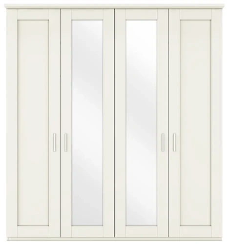 Wiemann Cambridge White 200cm 4 Door 2 Mirrored Wardrobe | Inspirations ...