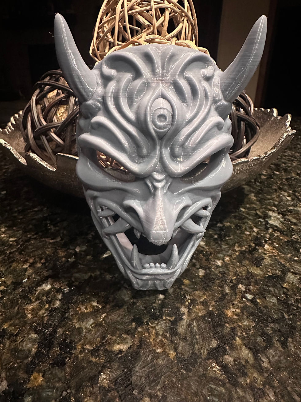 Oni Mask wall decor or full size mask | Regin Fabrication
