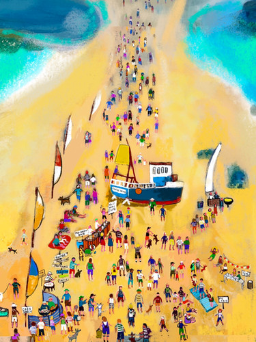 Tresco and Bryher, Low Tide Walk. Isles of Scilly Print. Tresco and ...