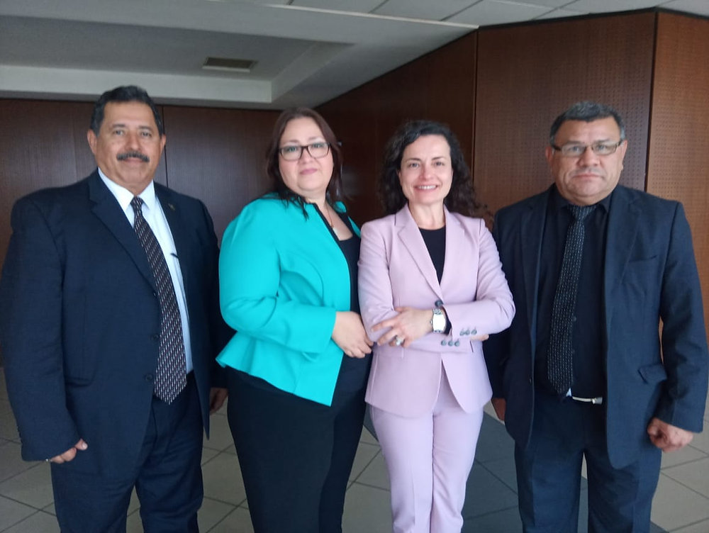 Almudena Bernabeu gives a deposition in the Romero case in El Salvador