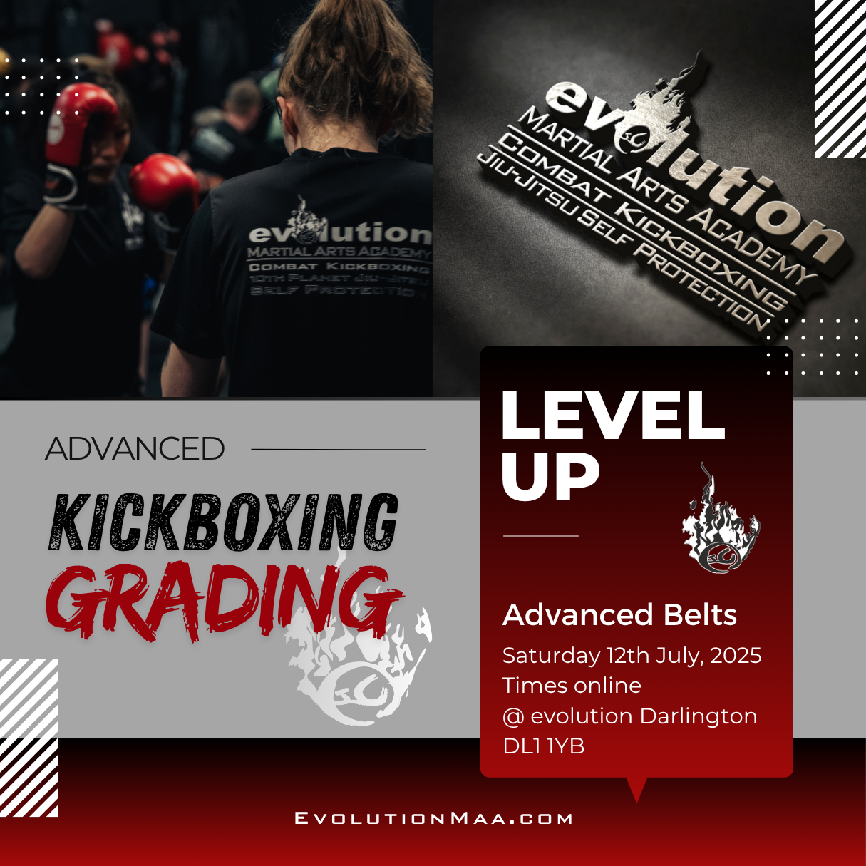 Evolution Kickboxing Grading Saturday 29th Nov 2025 - Darlington Academy