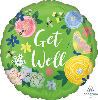 Get Well/Feel Better Soon Balloons - Assorted | hwsupplies