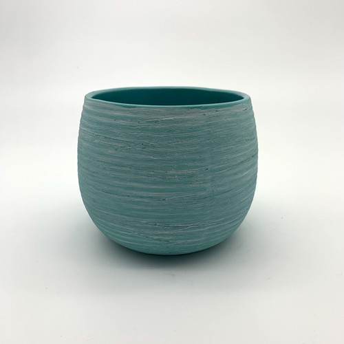 White Washed Ceramic Pot Turquoise (HX51/61) | hwsupplies