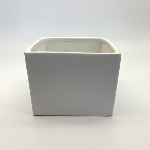 Square Ceramic Pot White (HX01,HX09) | hwsupplies