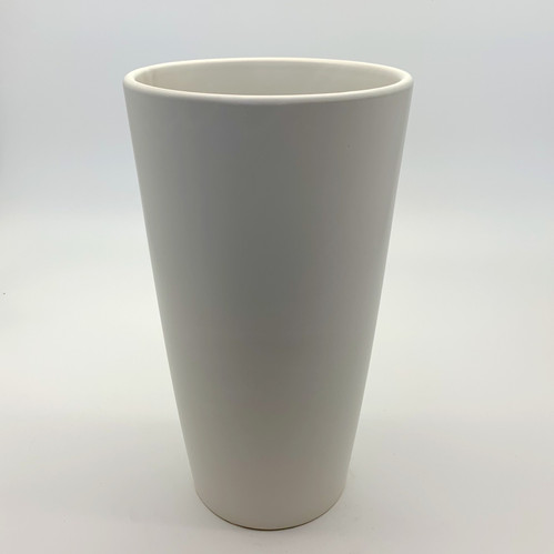 Tall Ceramic Cone Pot White (HXS10,HXS11) | hwsupplies