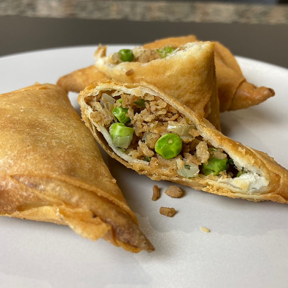Soya Mince Samosa Recipe | Vegan Keema Samosa | Soya Keema Samosa ...
