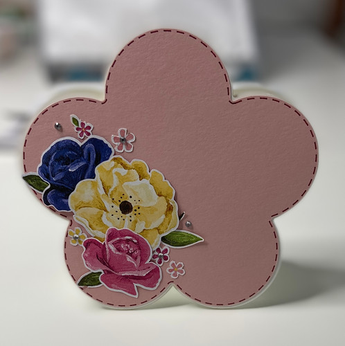 Flower Shaped Cut & Draw Card | Applelover53