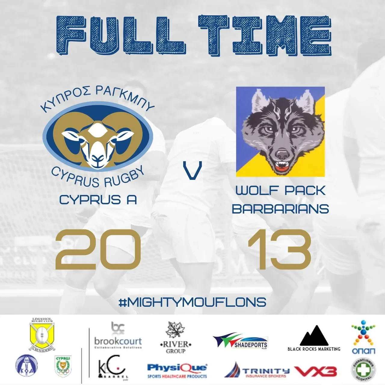 Cyprus A 20 v 13 Wolf Pack Barbarians