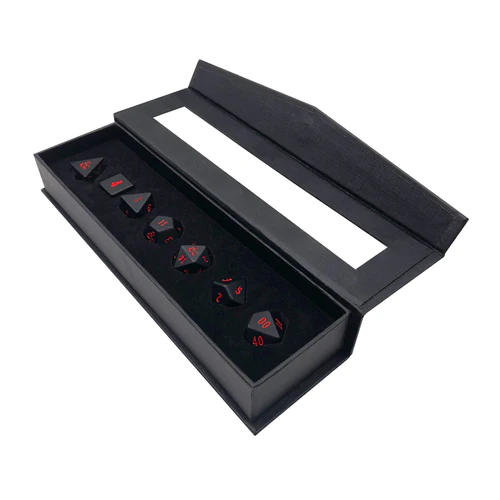 Heavy Metal Premium Dice Set (7ct) for Dungeons & Dragons | Warmaiden Games