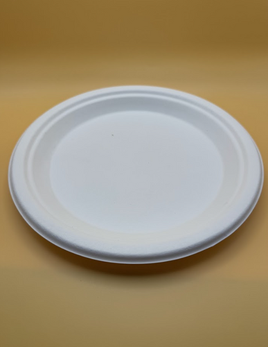 9" White Compostable Plate | MIX2RA
