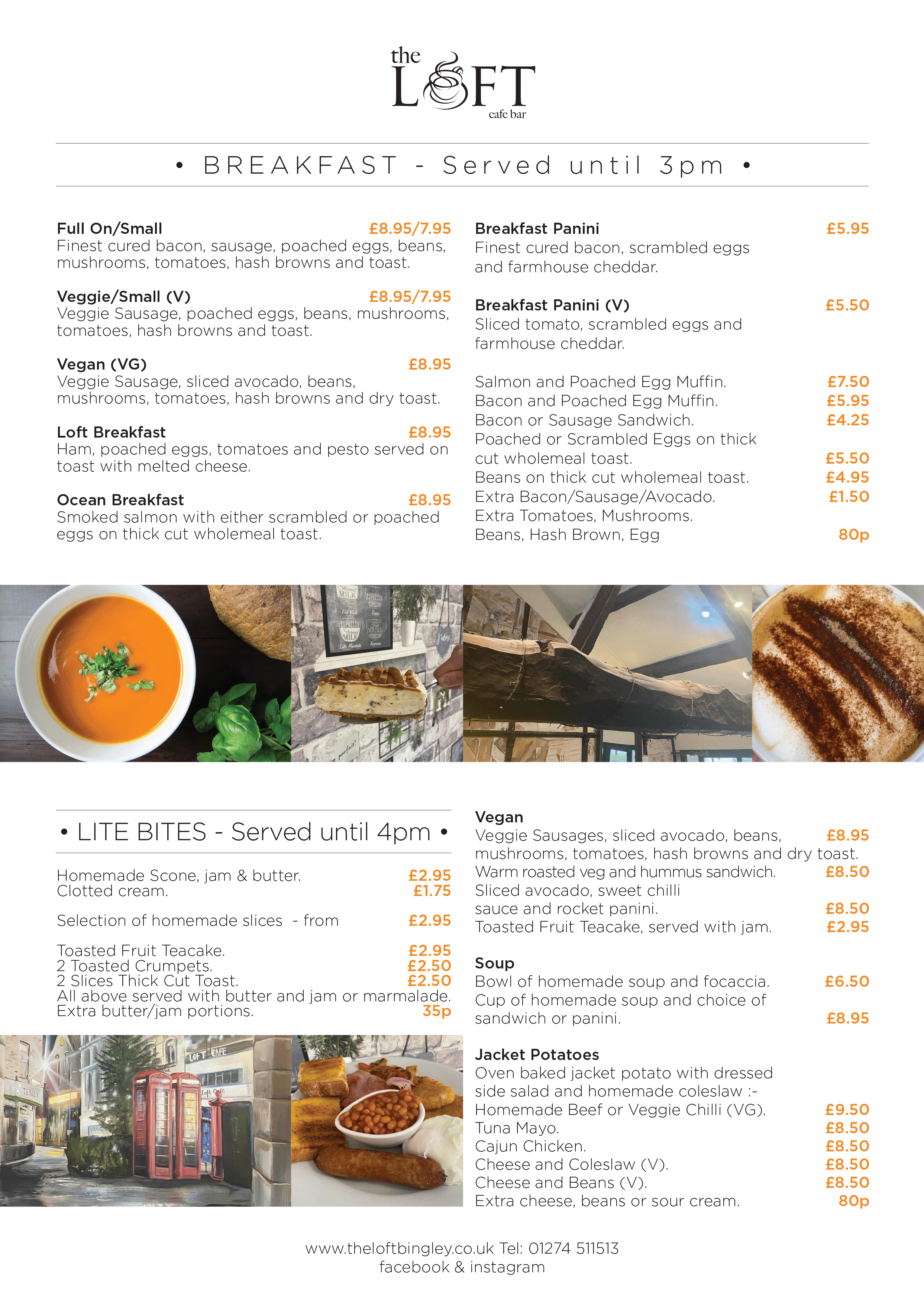 OUR MENU | Loftcafebingley