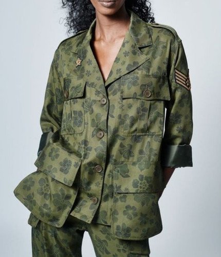 Smythe Bellow Pocket Floral Jacket Small | hazelilly