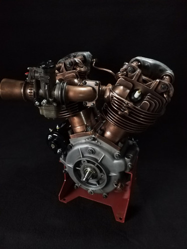 Replica handmade Custom style Knucklehead copper engine | motortechnic-mfg