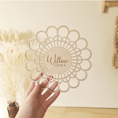 Boho Style Round Sign - Small | Words & Wood