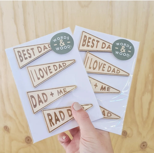 Dad Magnets - Set of 4 | Words & Wood