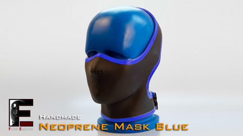 Half Face Neoprene Face Mask Blue | Latex artisan