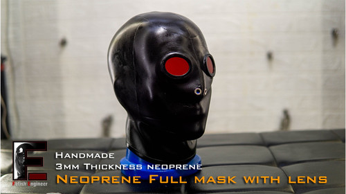 Neoprene Full Mask with lens | Latex artisan