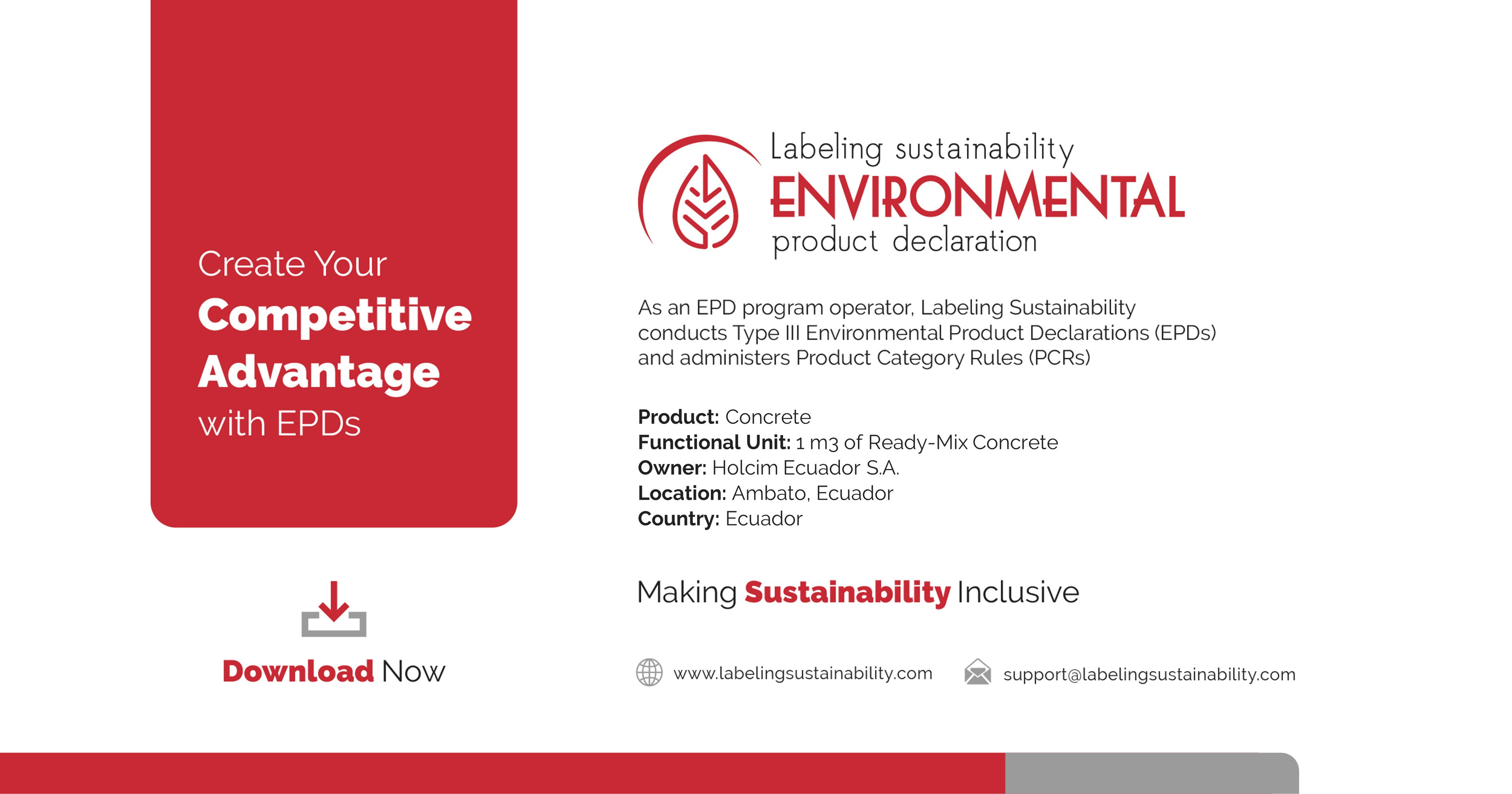 EPD Type III - Holcim Ecuador S.A. - Concrete | Ambato - Ecuador