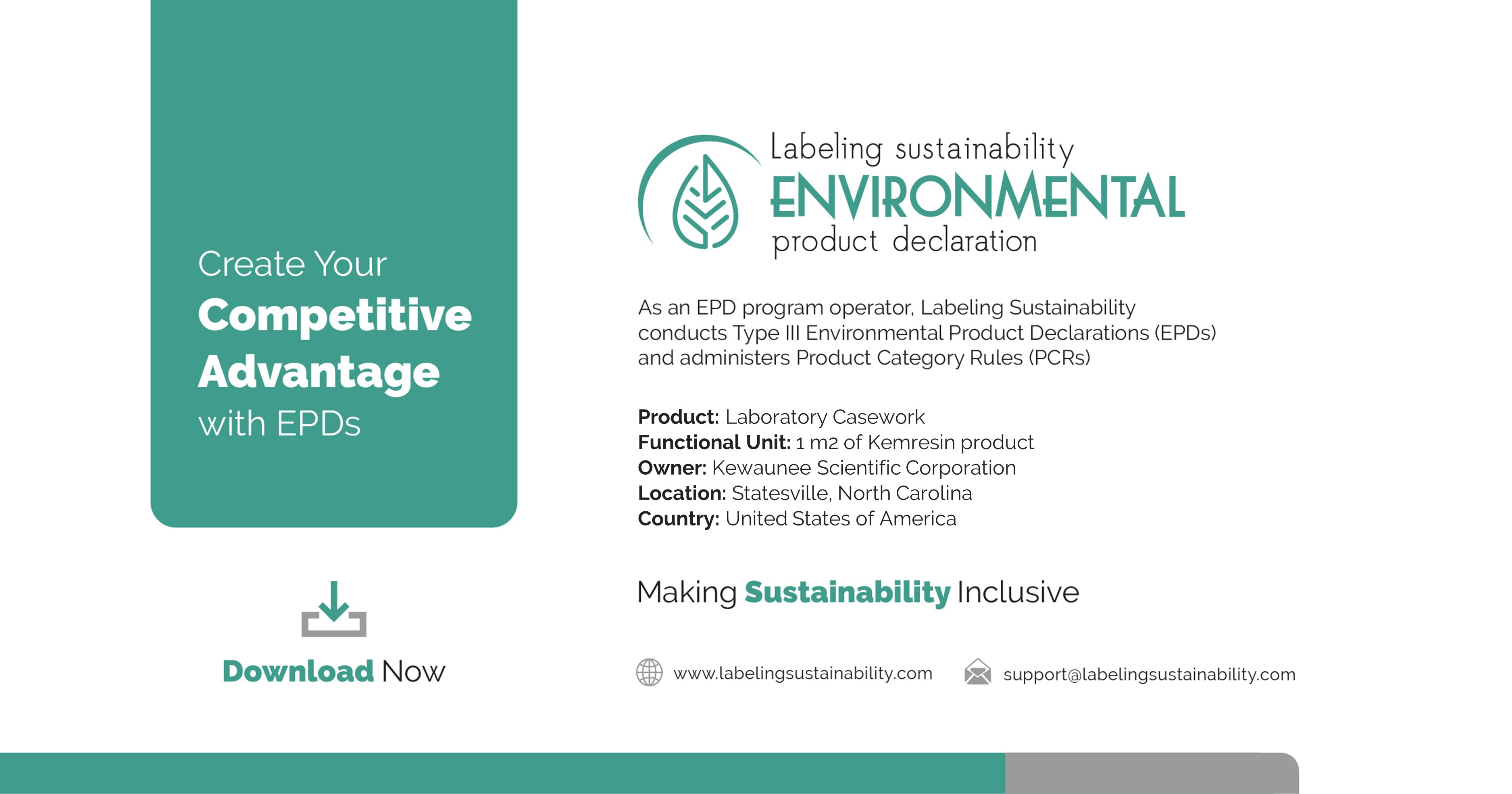 EPD Type III - Kewaunee Scientific Corporation - Laboratory casework ...