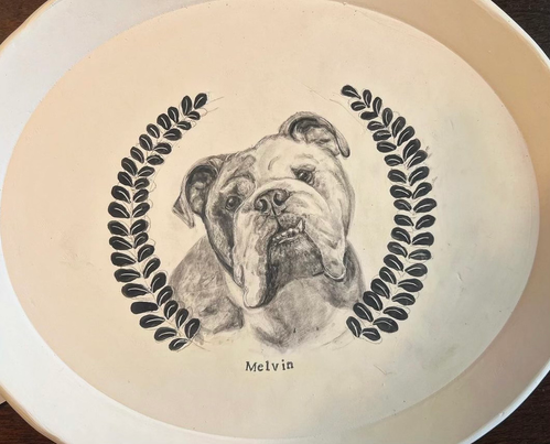 Custom Pet Portrait Platter | Kayla Paige Studio