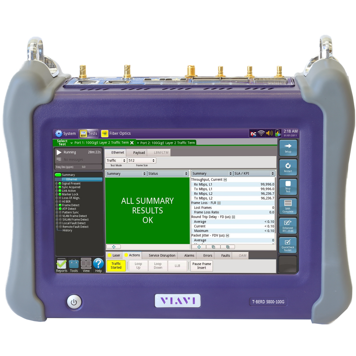 VIAVI Solutions | MTS-5800-100G 手持式網路測試儀