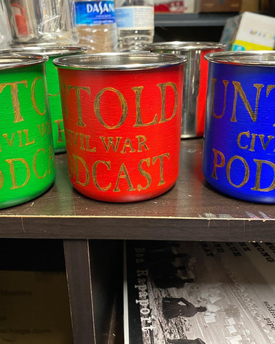 Custom Hand Painted Metal Cups | The Badge Maker, LLC